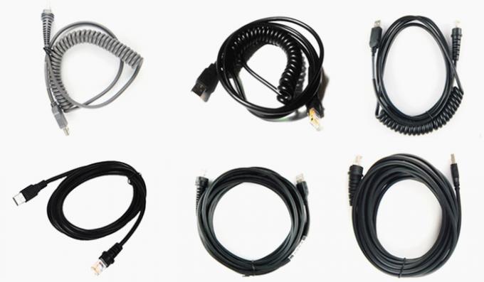 Black Color Barcode Scanner Cable Copper Conductor 26 AWG Wire Gauge ...