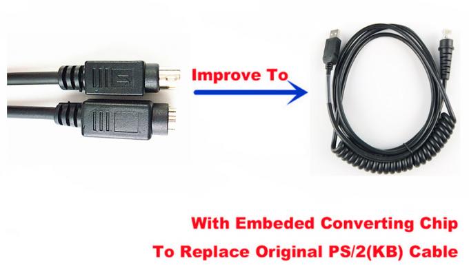 Black Color Barcode Scanner Cable Copper Conductor 26 AWG Wire Gauge ...