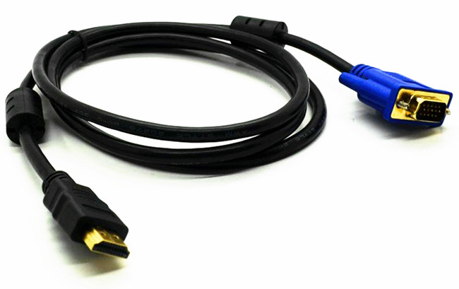 HD TV Monitor Data Cable Triple Shielded Metal Shell With Black Braiding