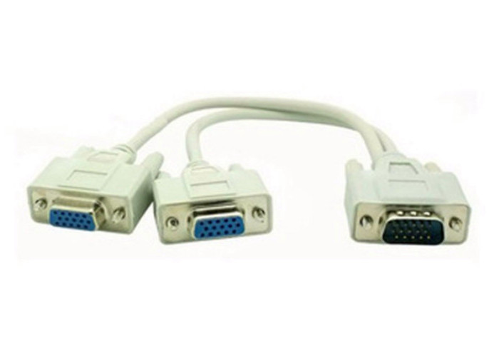 Beige Color Monitor Video Cable High Fidelity Transmission HDPE Insulation